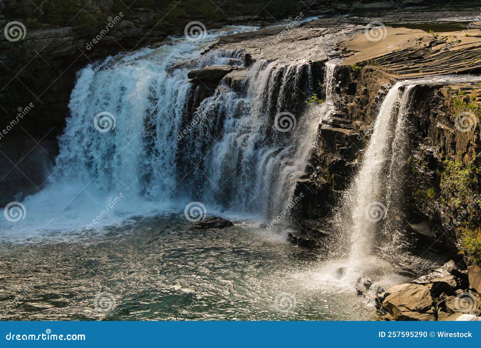 The Falls at Fort Payne stock photo. Image of water - 257595290