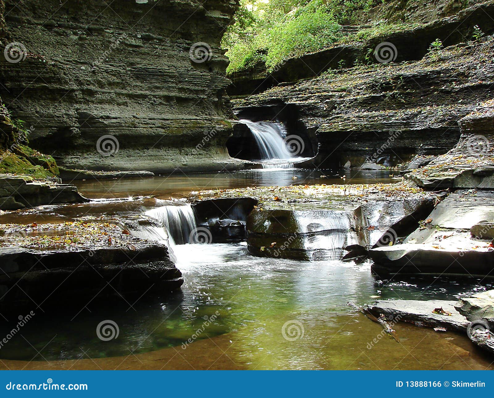 Waterfalls in a Gorge stock photo. Image of rocks, water - 13888166