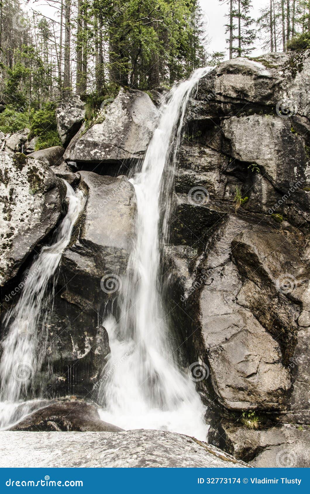 Waterfalls in High Tatras, Slovakia Stock Photo - Image of water ...