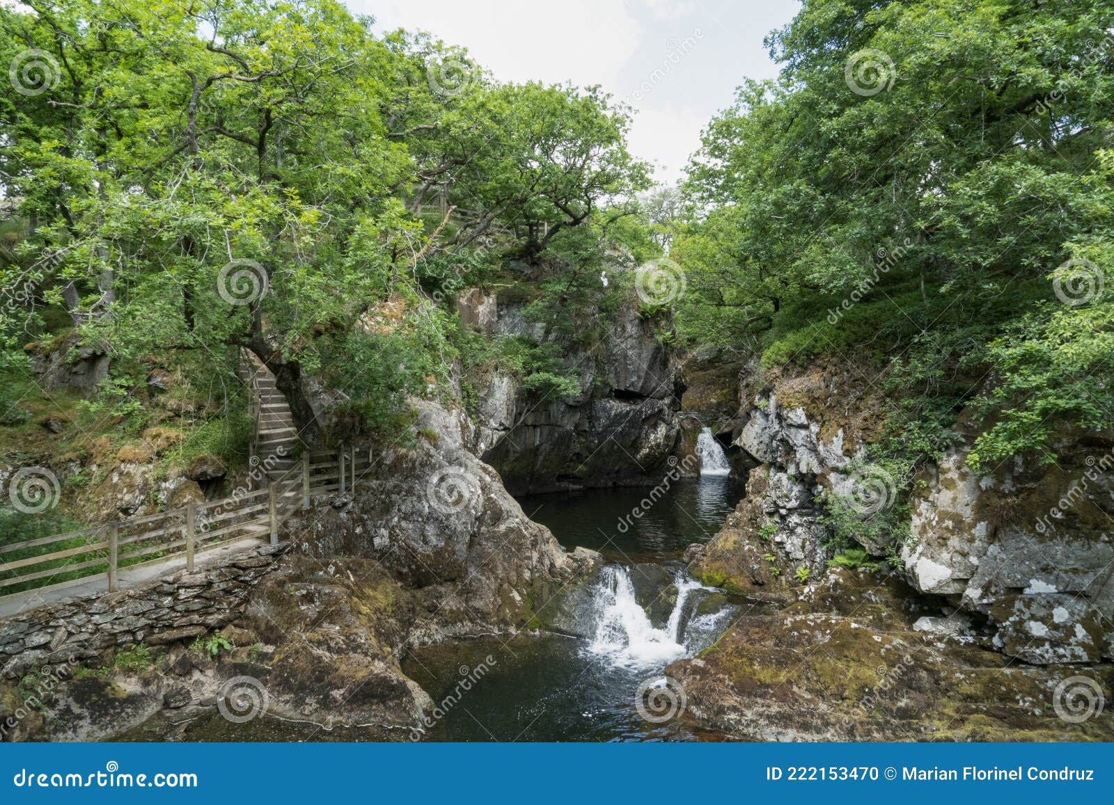 Waterfalls at Ingleton Waterfalls Trail in the UK Stock Photo - Image ...