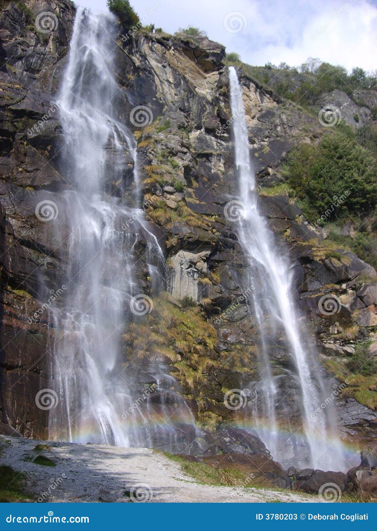 Waterfalls Italy stock image. Image of moss, valtellina - 3780203