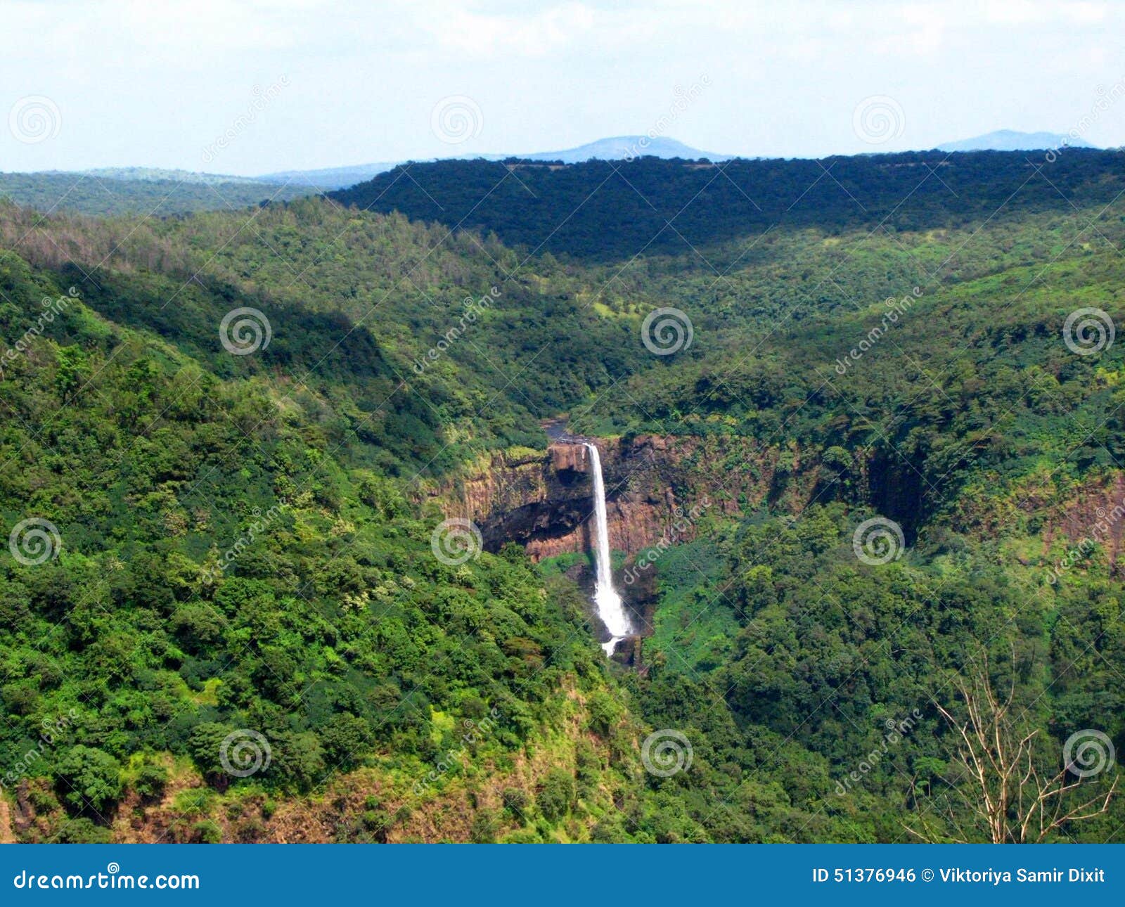 WaterFALLS stock photo. Image of point, landscape, kavalasad - 51376946
