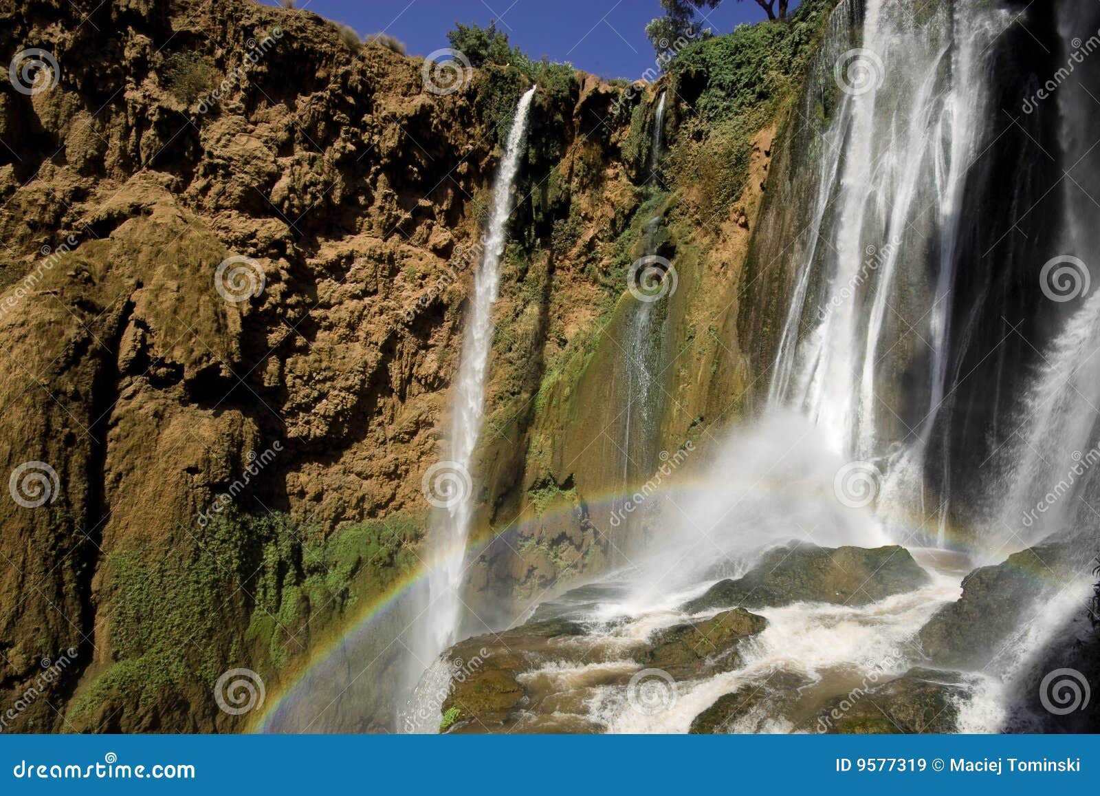 Waterfalls in Morocco stock image. Image of water, fall - 9577319