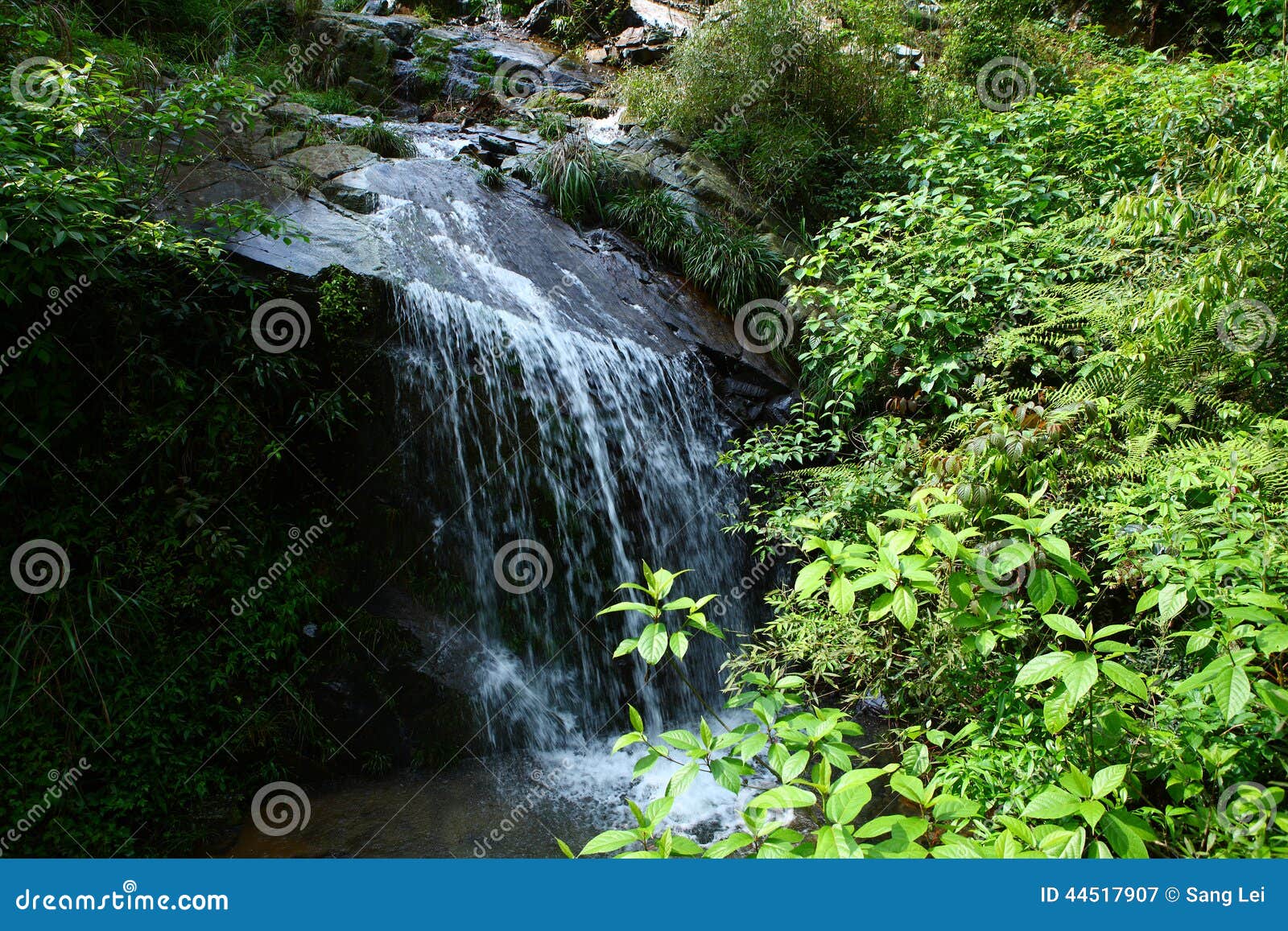 Waterfalls in mountain stock image. Image of water, guilin - 44517907