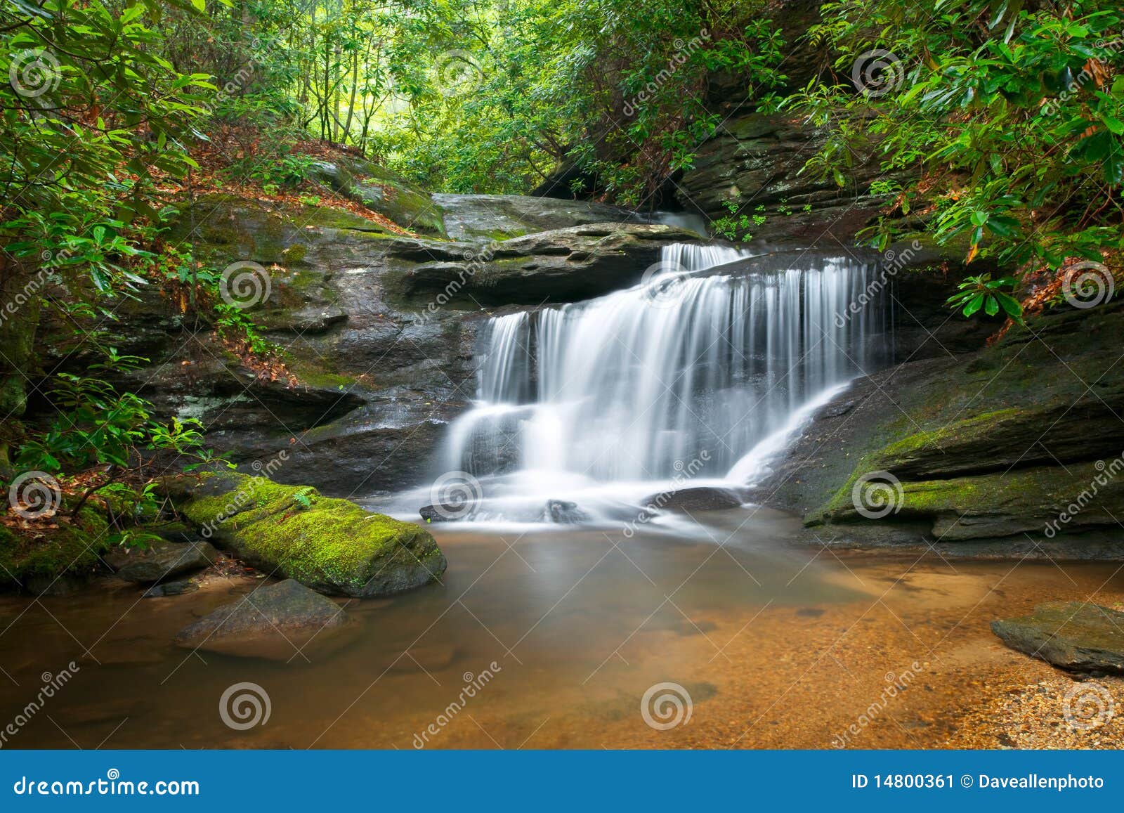 Waterfalls Nature Landscape in Blue Ridge Stock Image - Image of ...