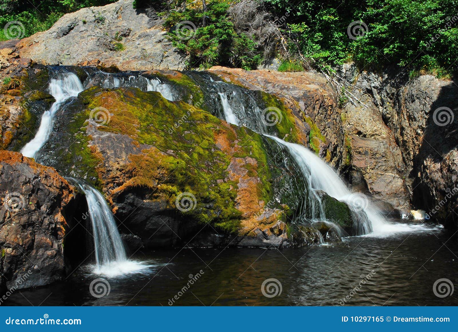 Waterfalls over rocks stock image. Image of rock, rocks - 10297165