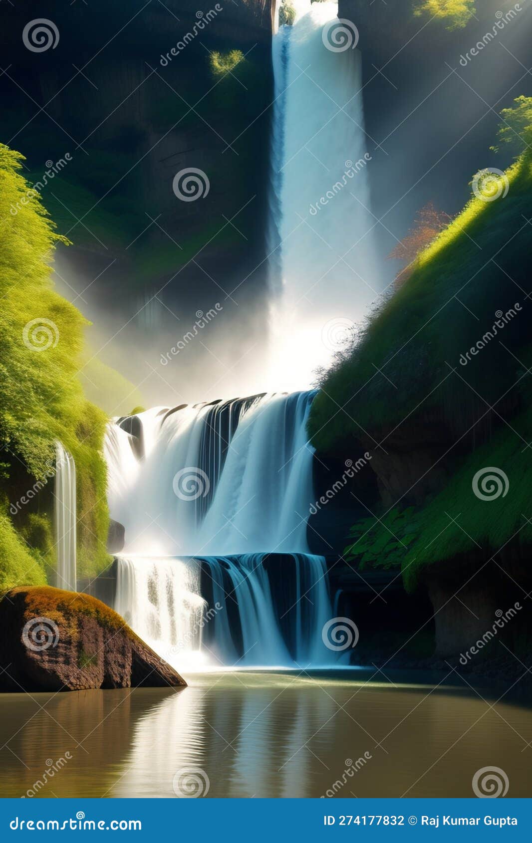 Waterfalls Process of Cleansing and the Continuous Flow of Energy and ...