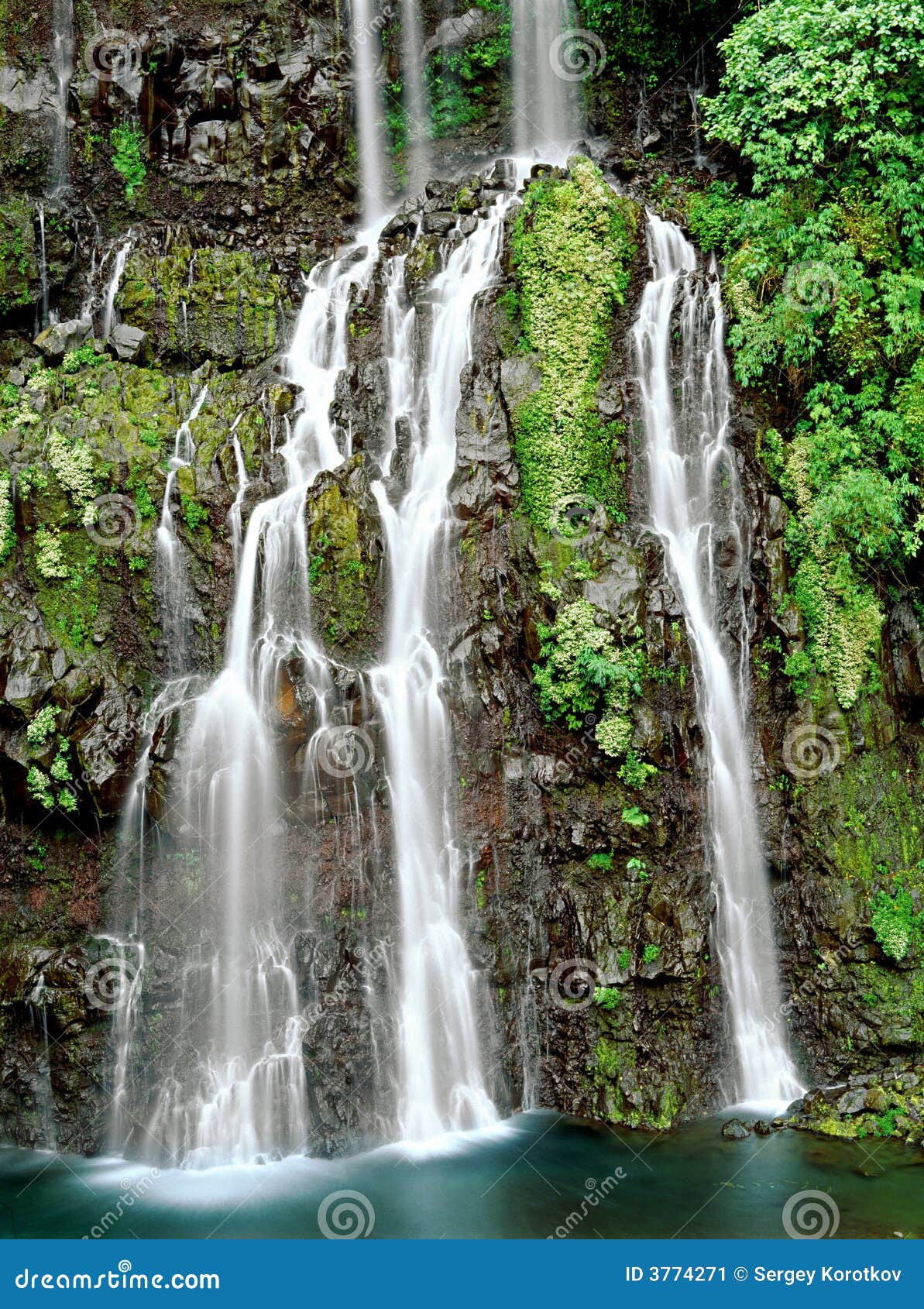 Waterfalls in Reunion stock image. Image of pattern, landscape - 3774271