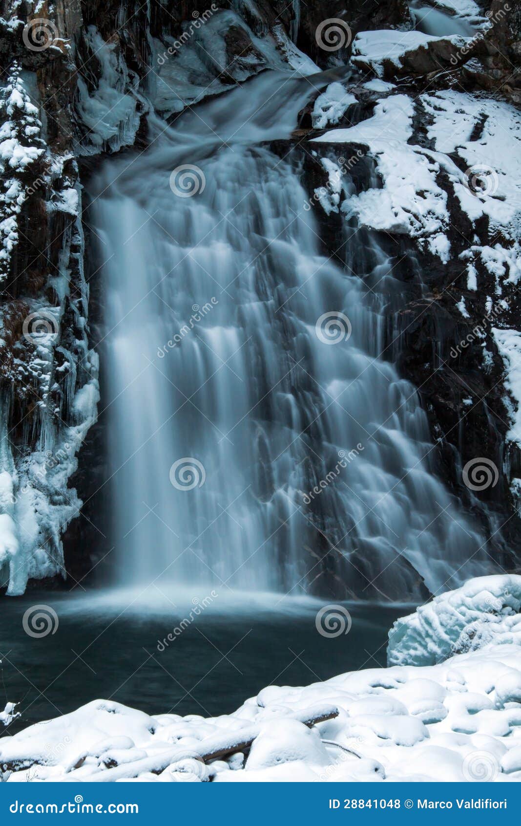 The waterfalls of Riva stock photo. Image of alps, winter - 28841048