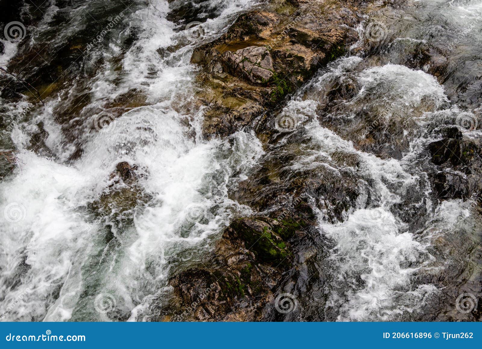 Water Rushing Over Rocks Closeup Stock Photo - Image of season ...
