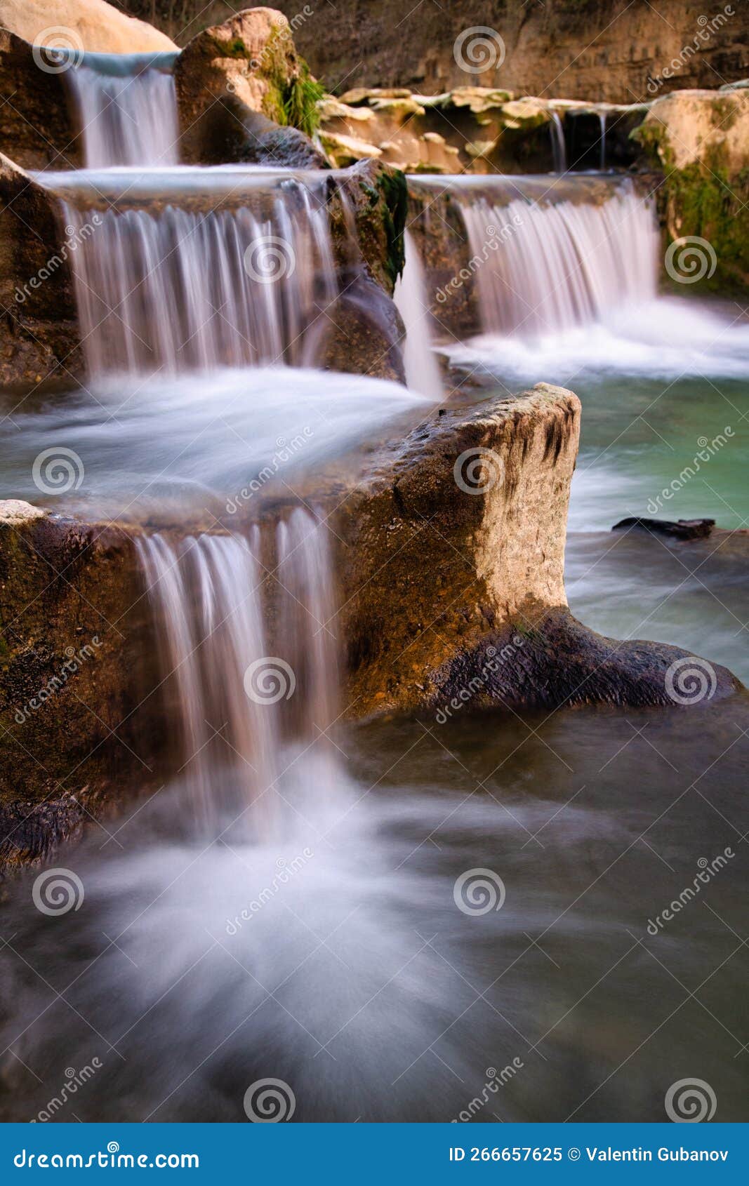 Waterfalls stock image. Image of stream, relax, landscape - 266657625