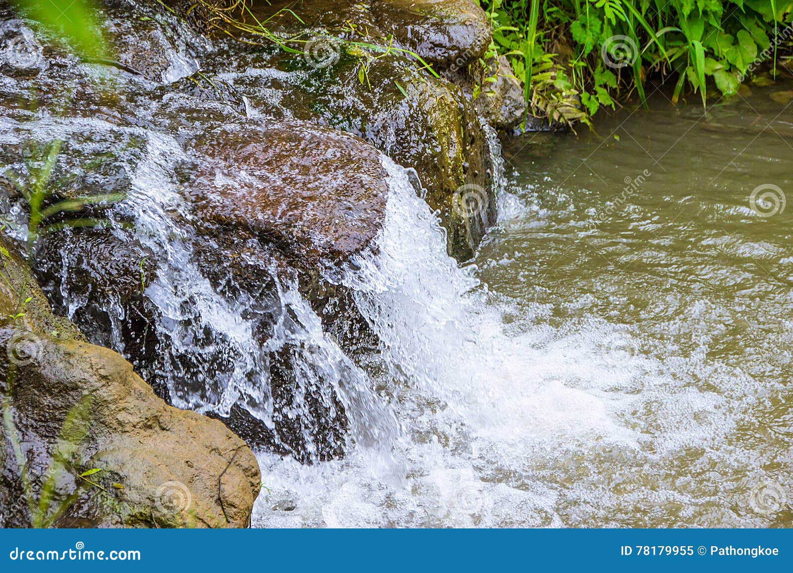 Waterfalls Running Over Rocks Stock Image - Image of park, outdoor ...