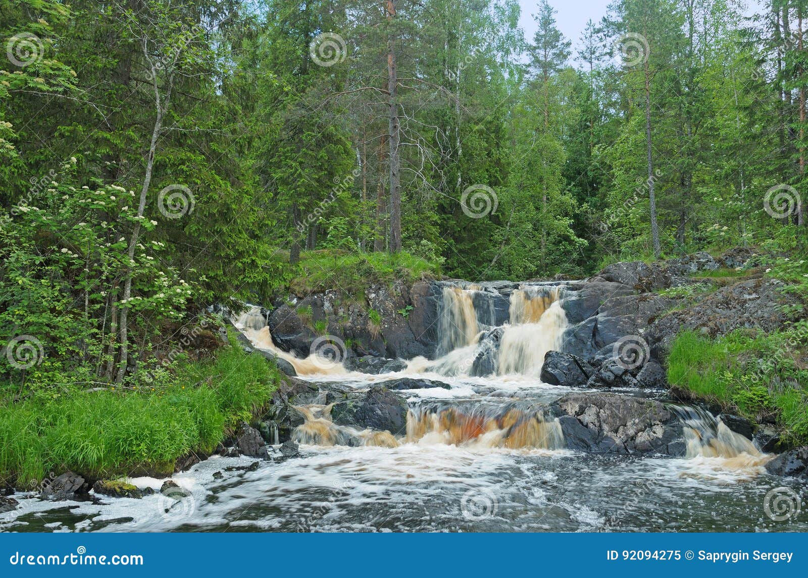 Waterfalls on the Tohmajoki River Stock Image - Image of water, stream ...
