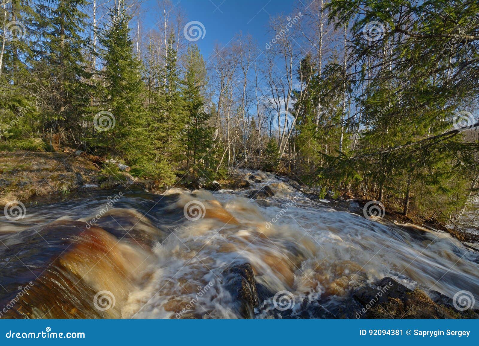 Waterfalls on the Tohmajoki River Stock Image - Image of water, north ...