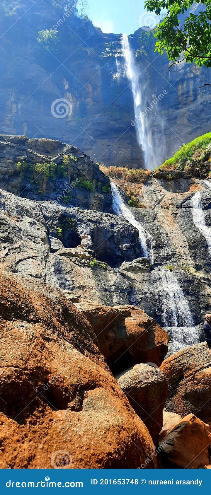 Waterfalls on the Top of Waterfalls Stock Photo - Image of formation ...