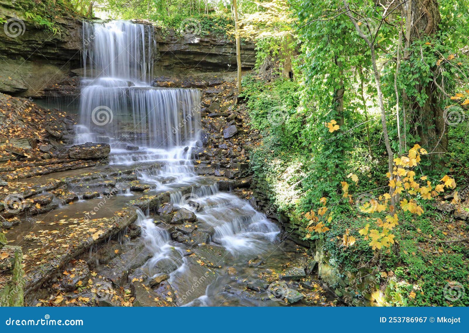 Beautiful West Milton Cascades Stock Image - Image of idyllic, drop ...