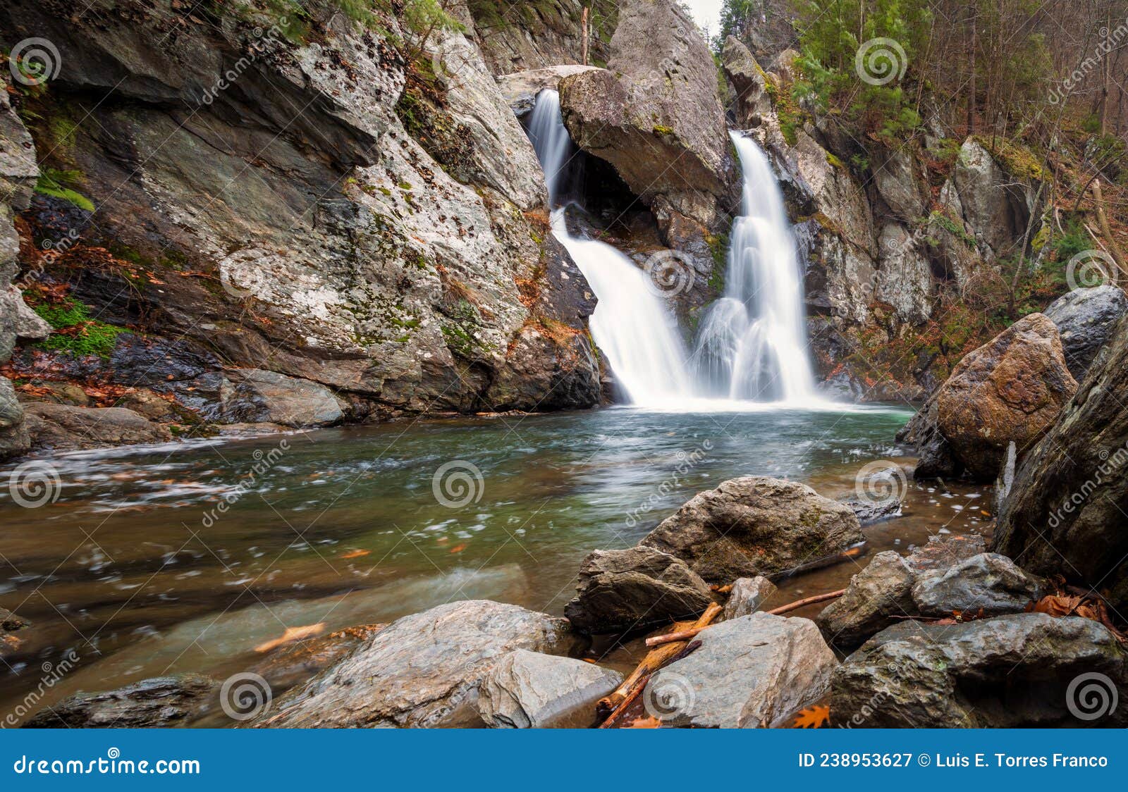 Waterfalls of Western Massachusetts in Fall Stock Image - Image of ...