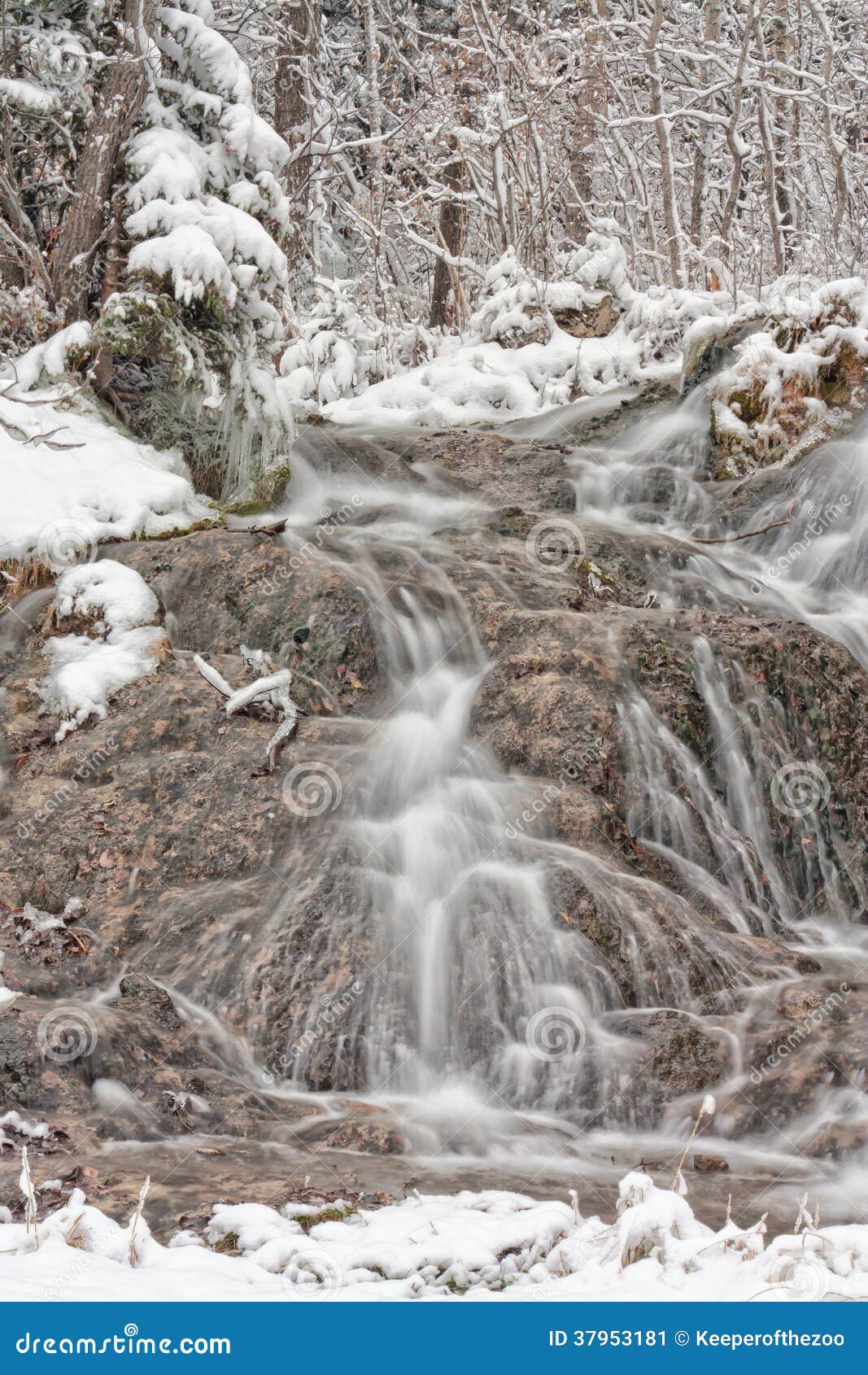 Waterfalls in Winter stock image. Image of scenic, dream - 37953181