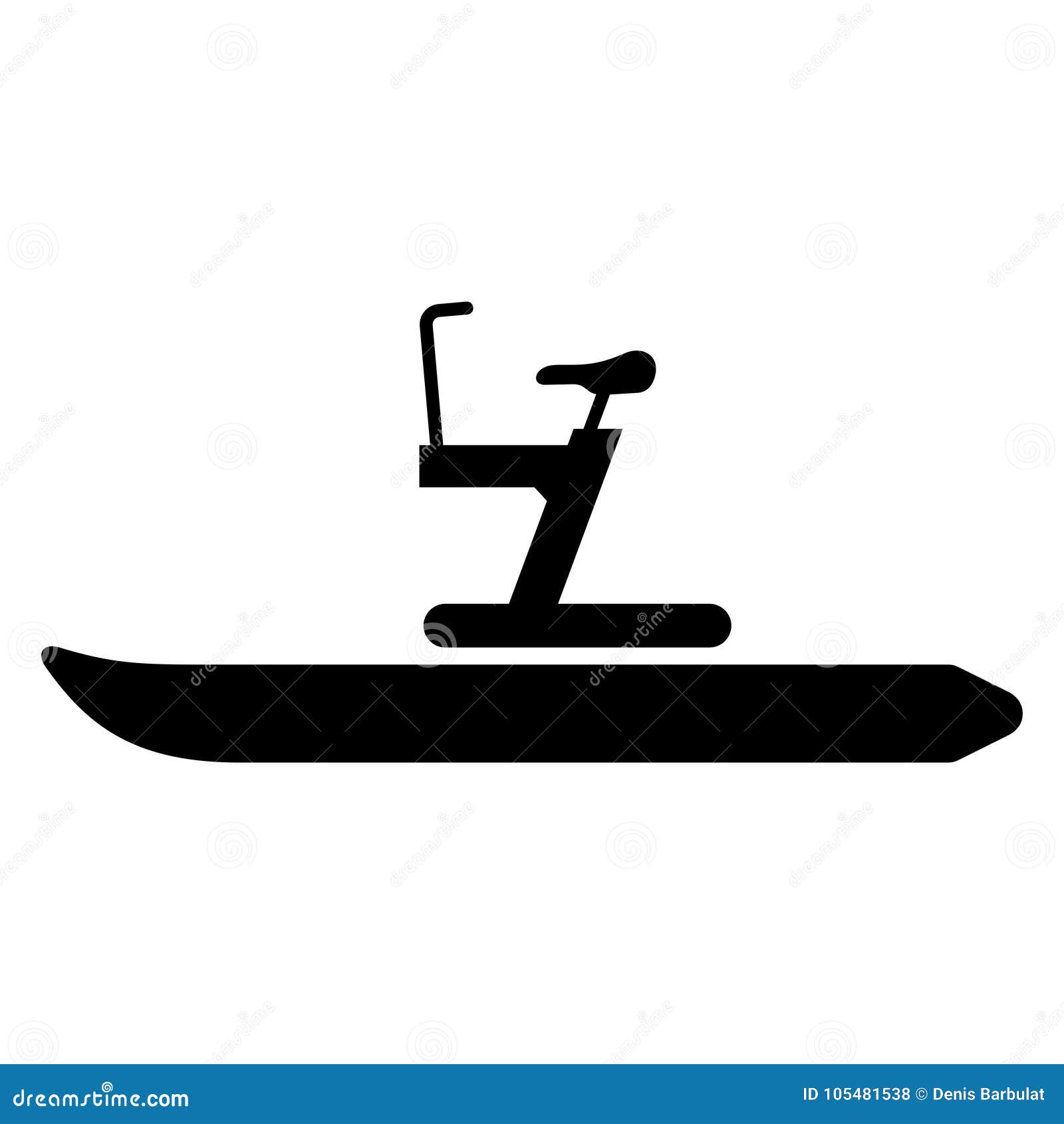 Waterfiets vector illustratie. Illustration of fiets - 105481538