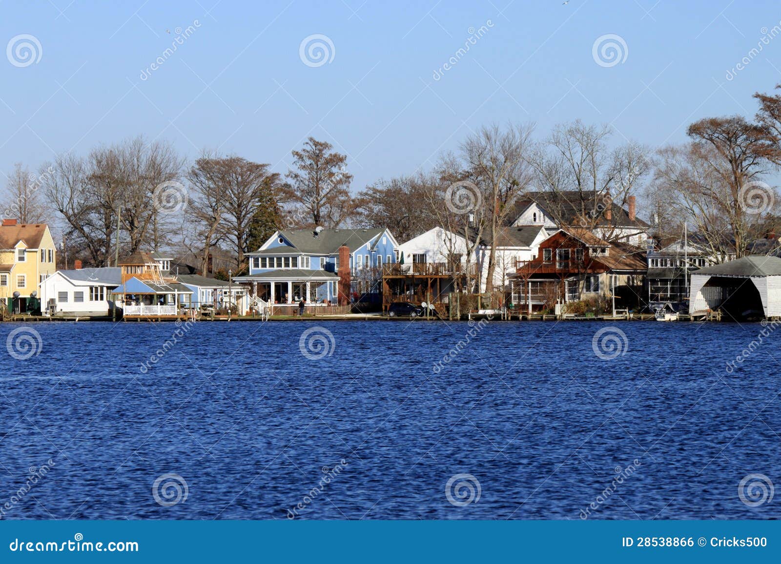 Waterfront stock photo. Image of scenic, nature, homes - 28538866