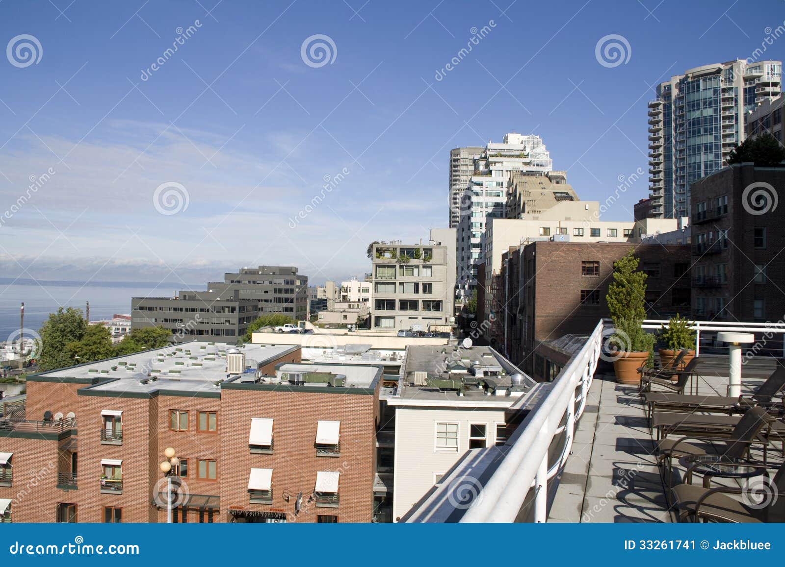 Waterfront Apartments Seattle Stock Image - Image of view, buildings ...