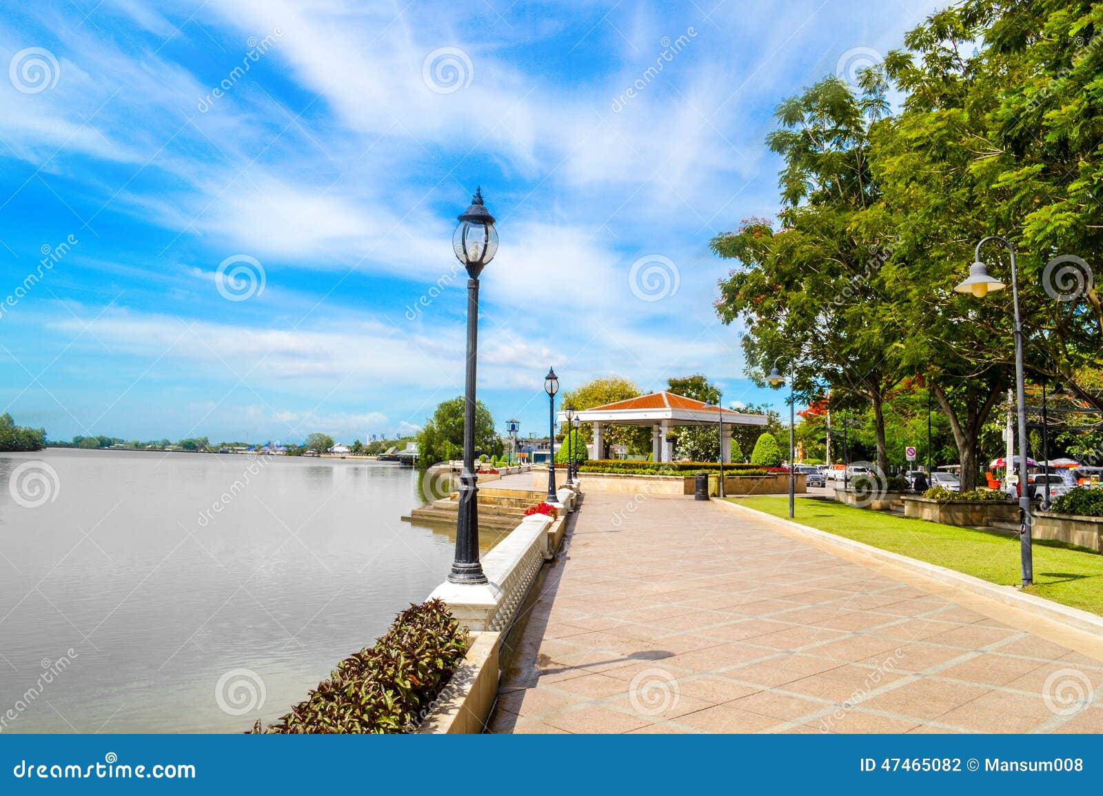 Waterfront Bang Pakong River Stock Photo - Image of chachoengsao ...