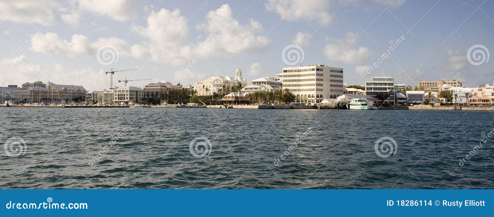 Waterfront Bermuda stock photo. Image of cityscape, modern - 18286114