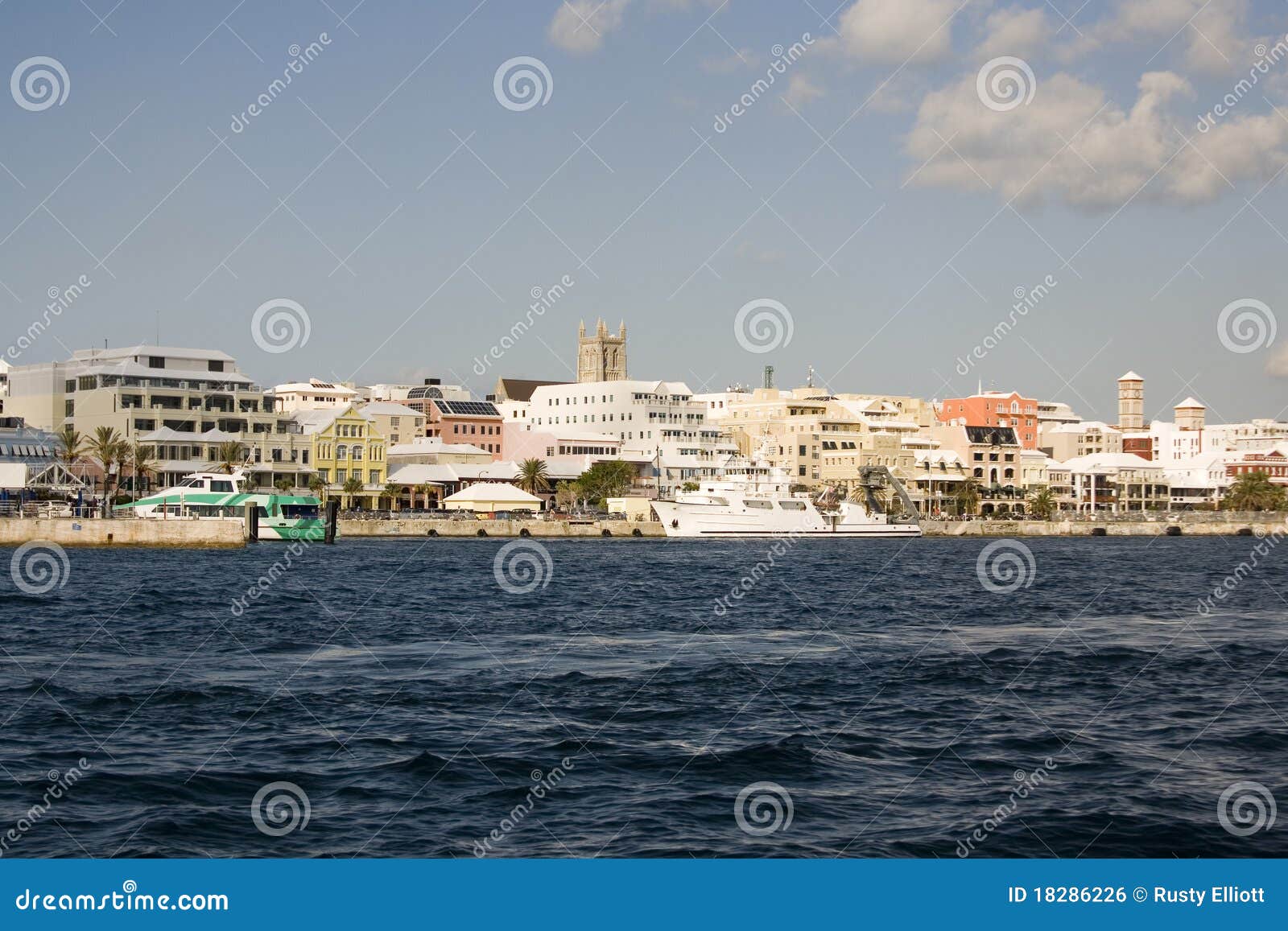 Waterfront Bermuda stock photo. Image of shoreline, shore - 18286226