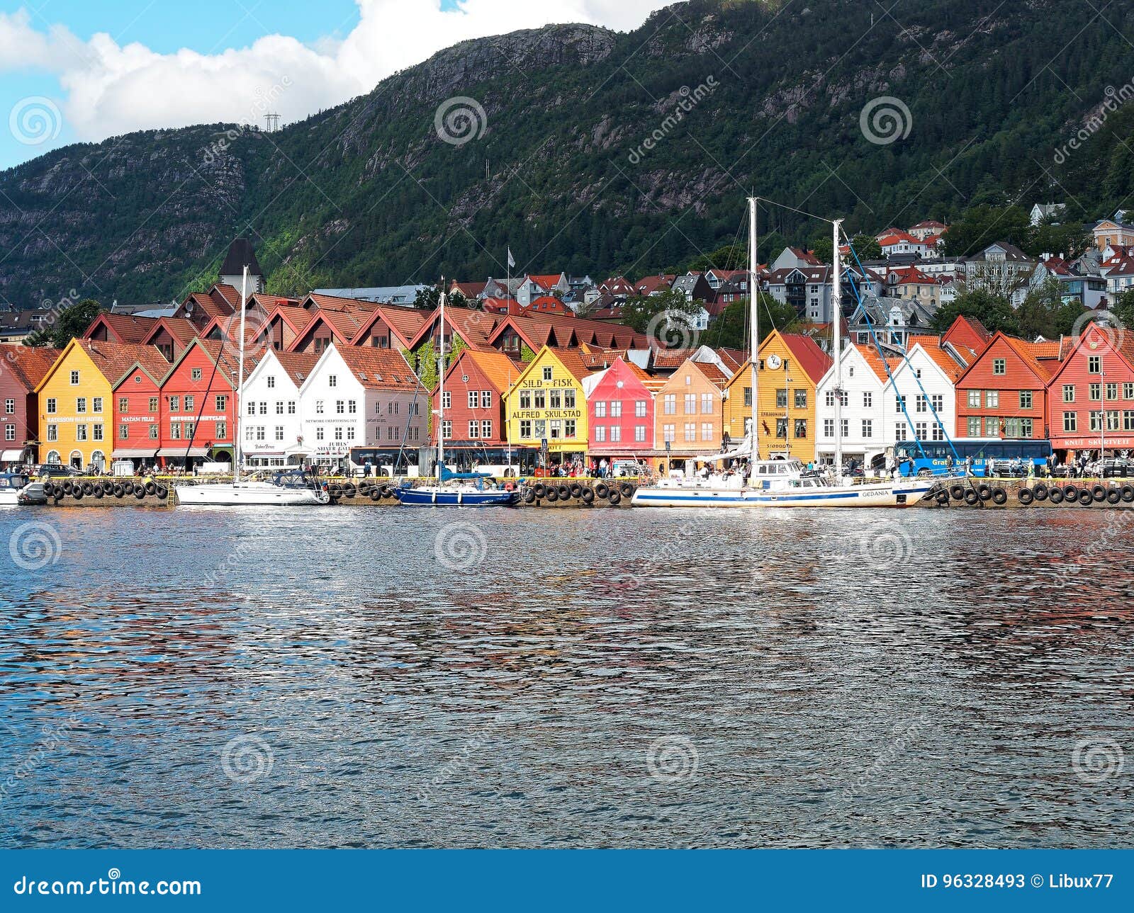 Waterfront Bryggen Bergen Norway Editorial Stock Photo - Image of city ...