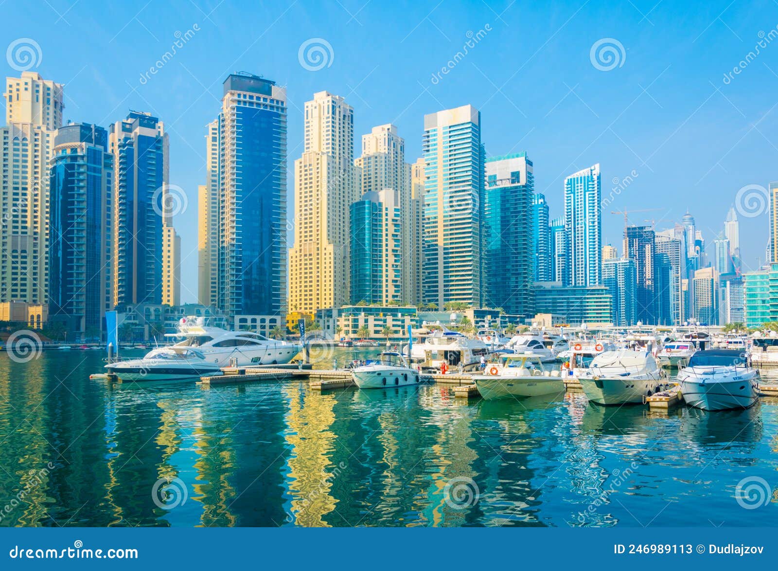 Waterfront of the Dubai Marina, UAE...IMAGE Stock Image - Image of ...