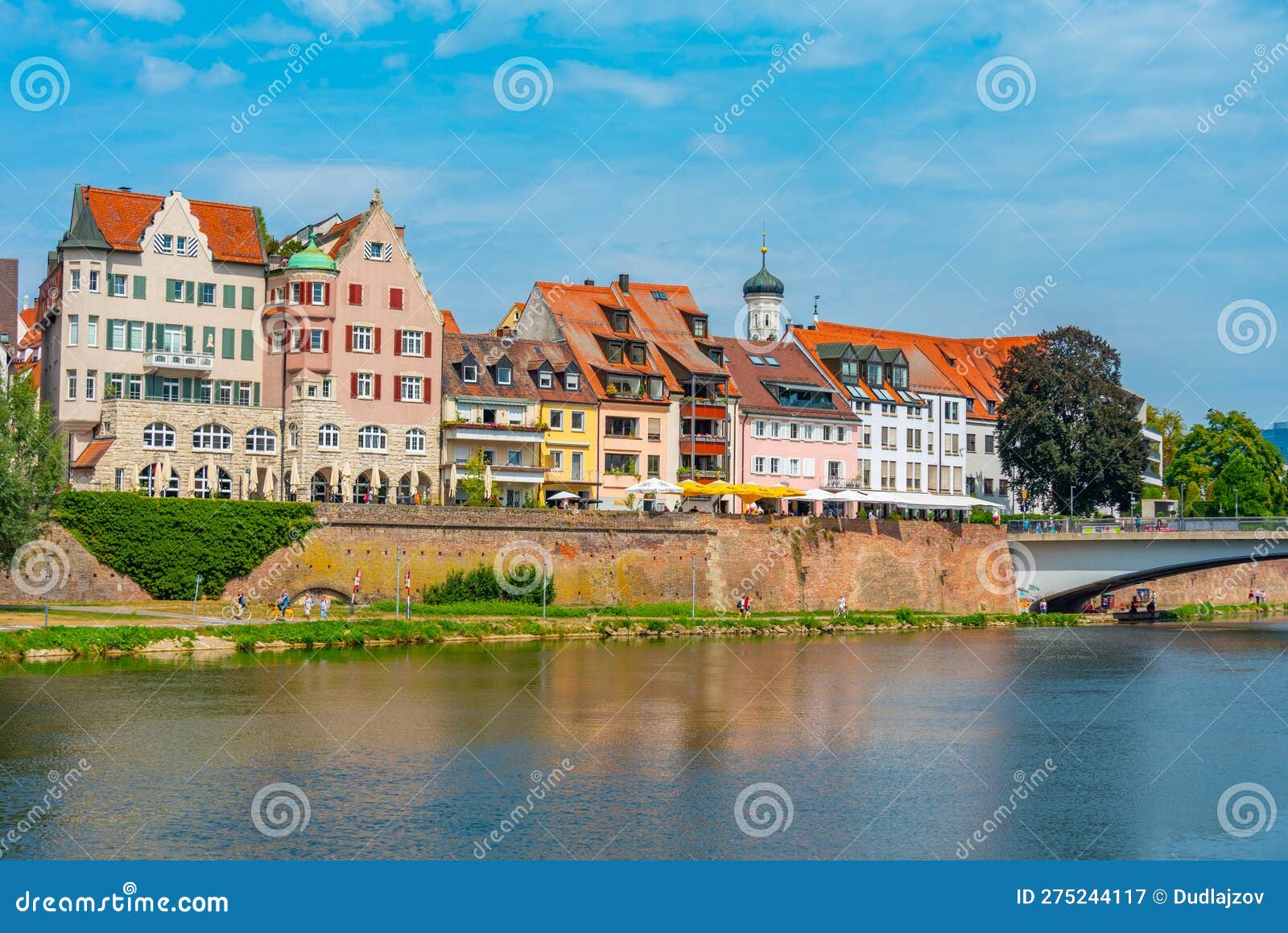 Waterfront of German Town Ulm Editorial Photography - Image of germany ...