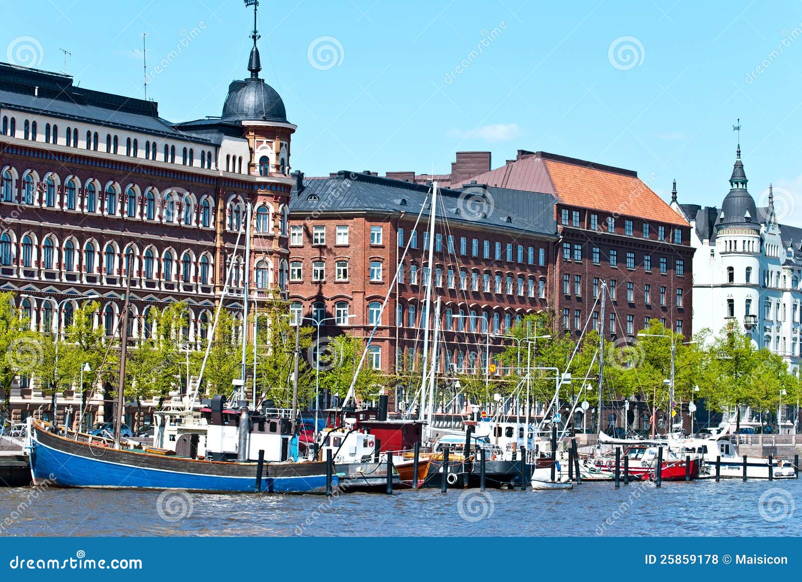 Waterfront Helsinki. stock photo. Image of historic, famous - 25859178