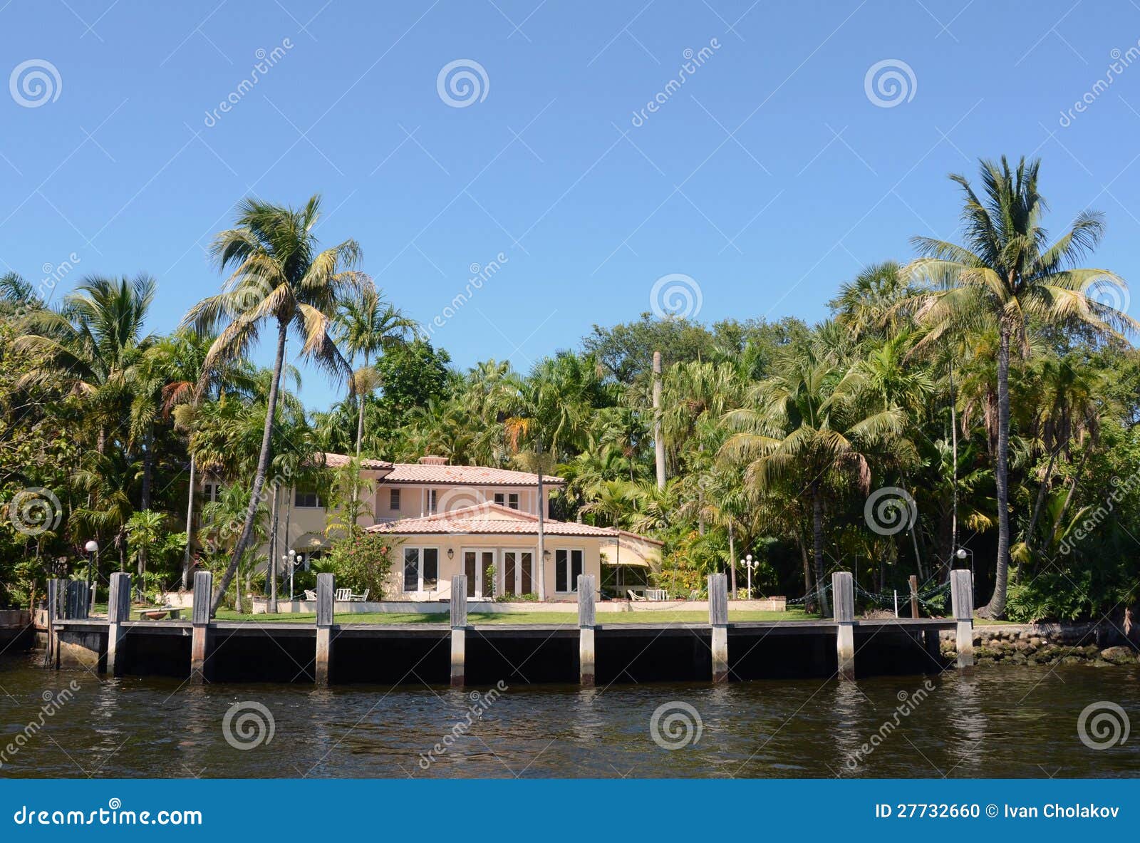 Waterfront home stock photo. Image of home, fort, residential - 27732660
