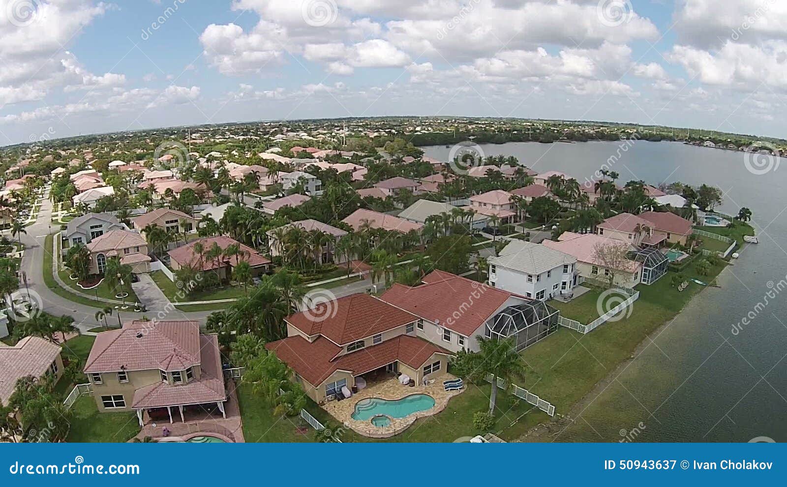 Waterfront Homes Seen from Above Stock Video - Video of rooftops ...
