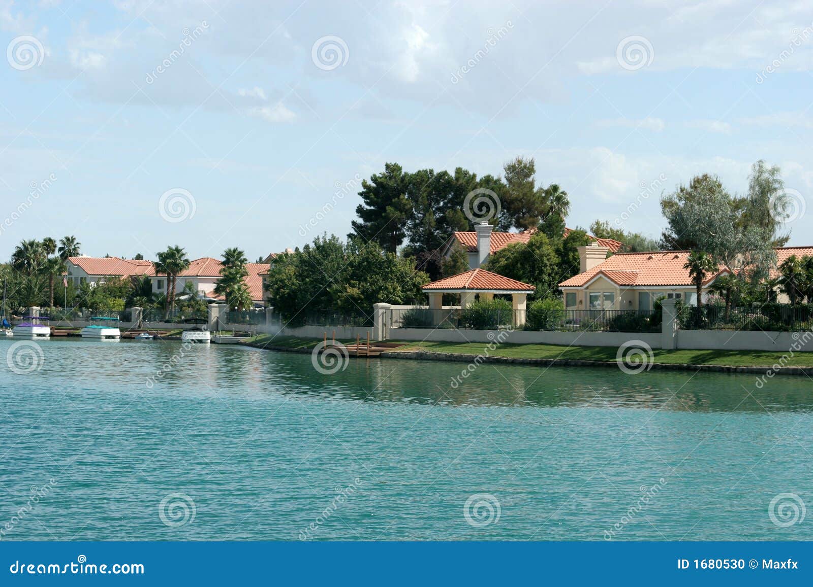 Waterfront houses editorial image. Image of construction - 1680530