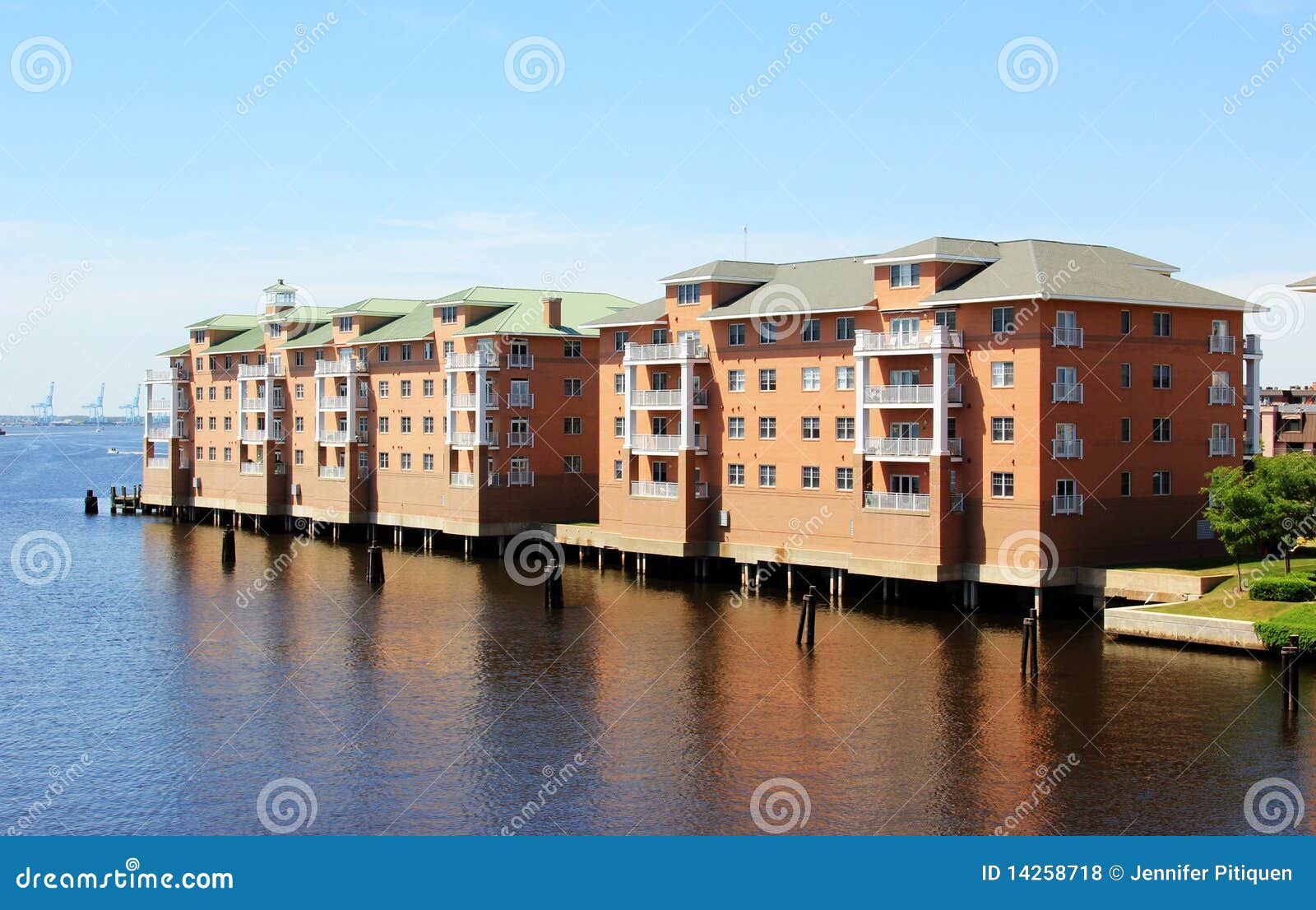 Waterfront Housing stock photo. Image of location, apartment - 14258718