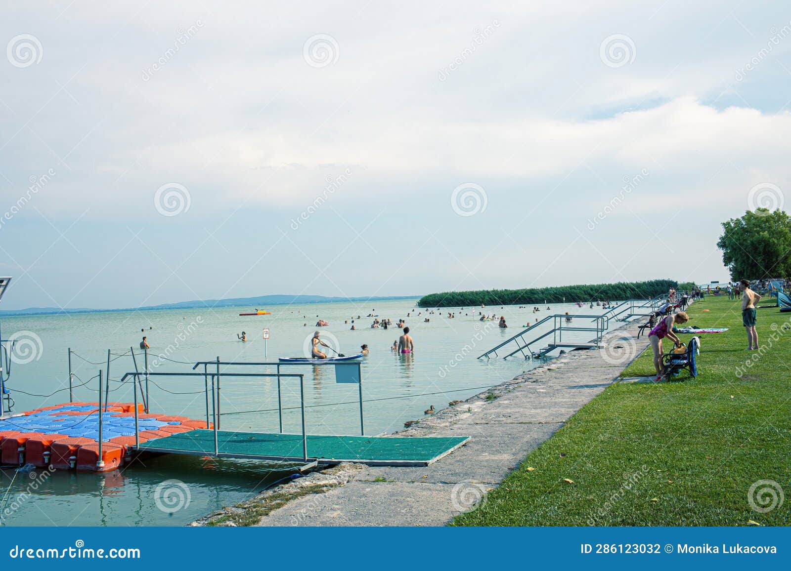 Waterfront at the Lake Balaton. Stock Photo - Image of blue, sunny ...
