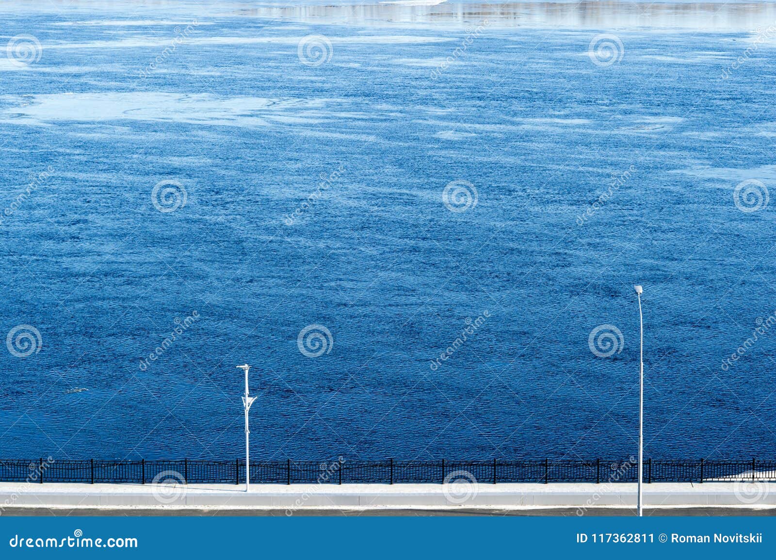 Waterfront Large Deep Rivers within the City Limits. Background Stock ...