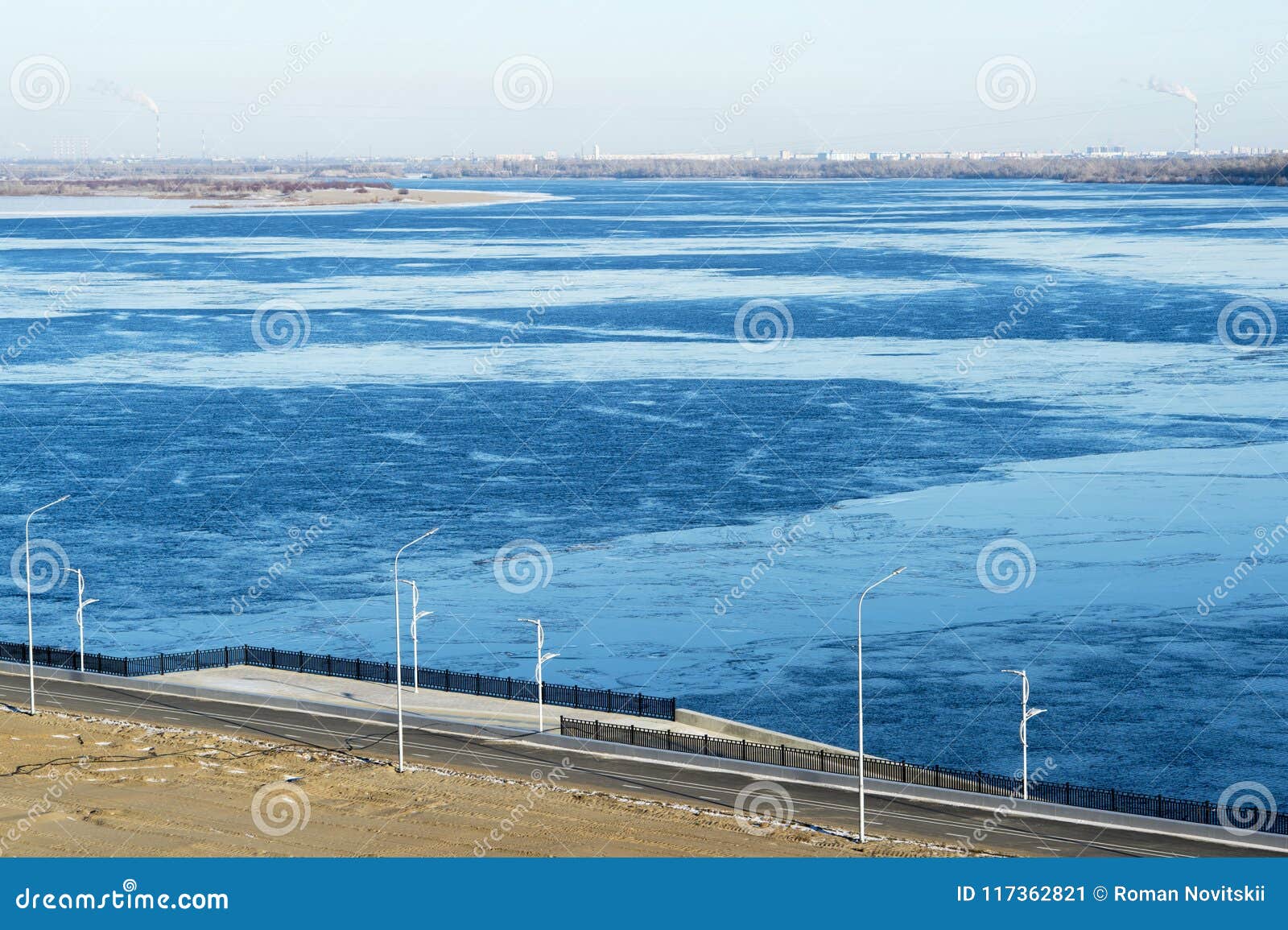 Waterfront Large Deep Rivers within the City Limits. Background Stock ...