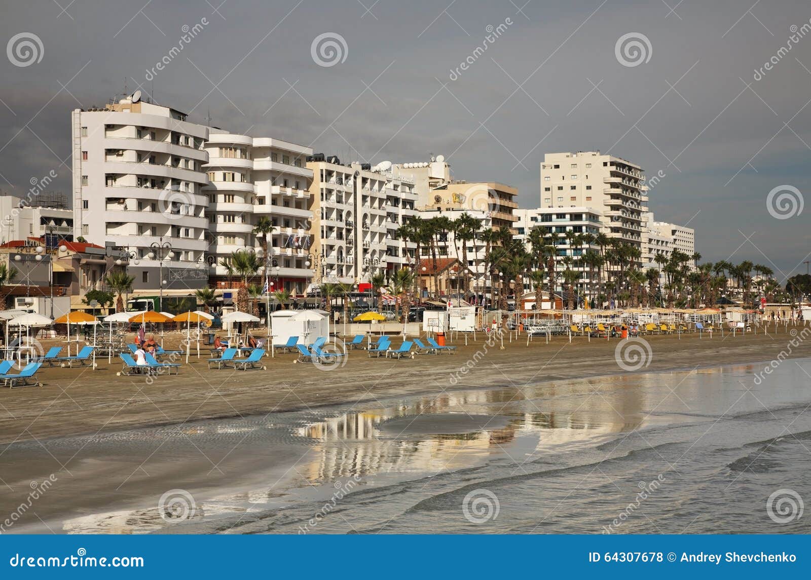Waterfront in Larnaca Town. Cyprus Editorial Stock Photo - Image of ...