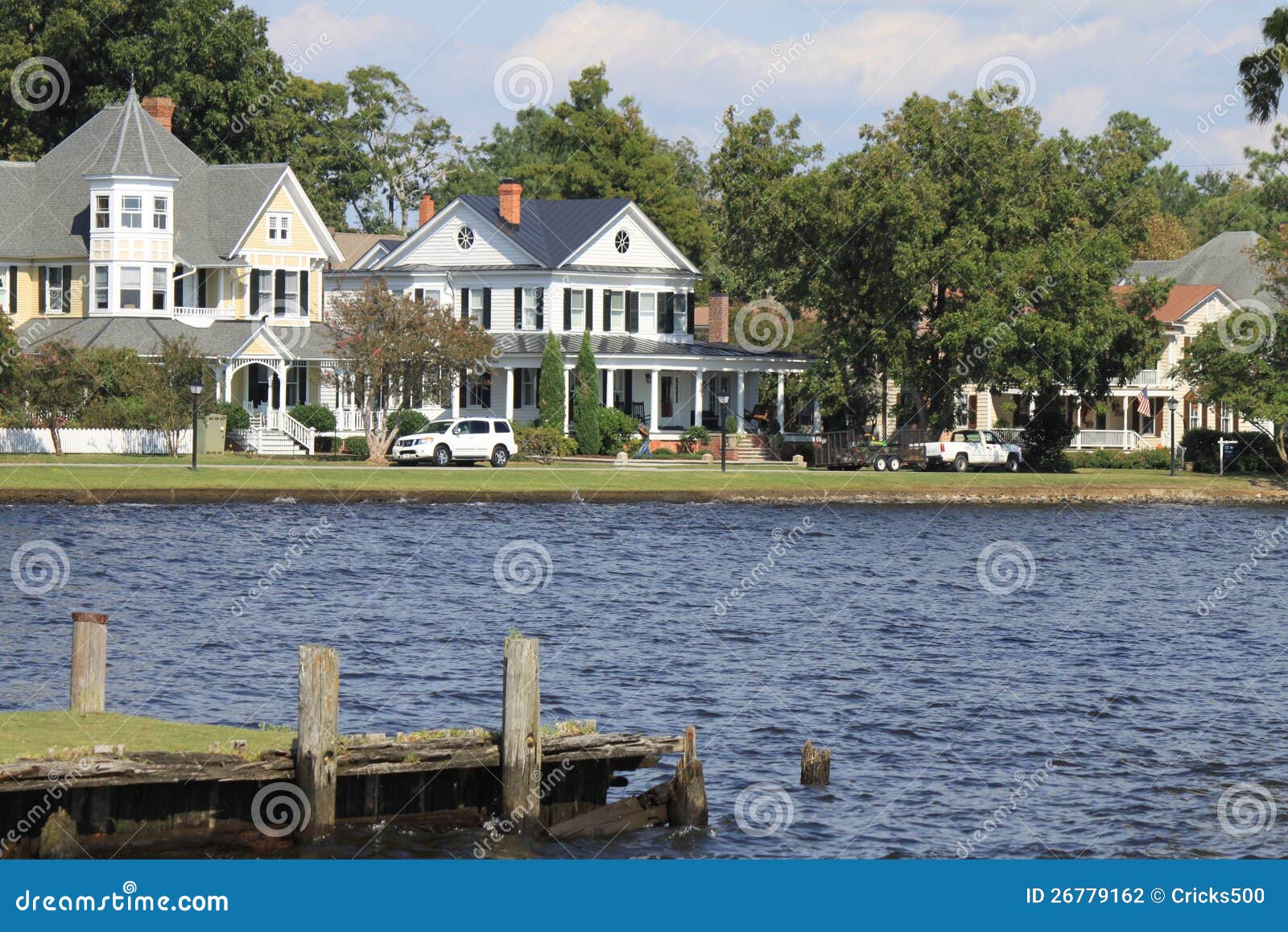 Waterfront Living stock photo. Image of charming, homes - 26779162