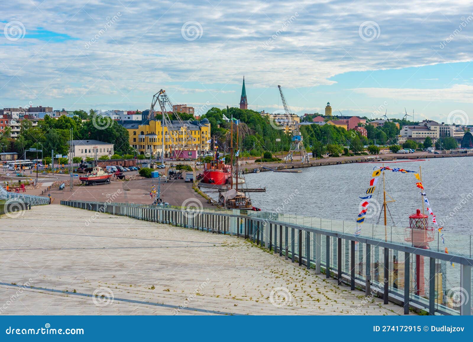 Waterfront at Port of Kotka, Finland Editorial Image - Image of ...