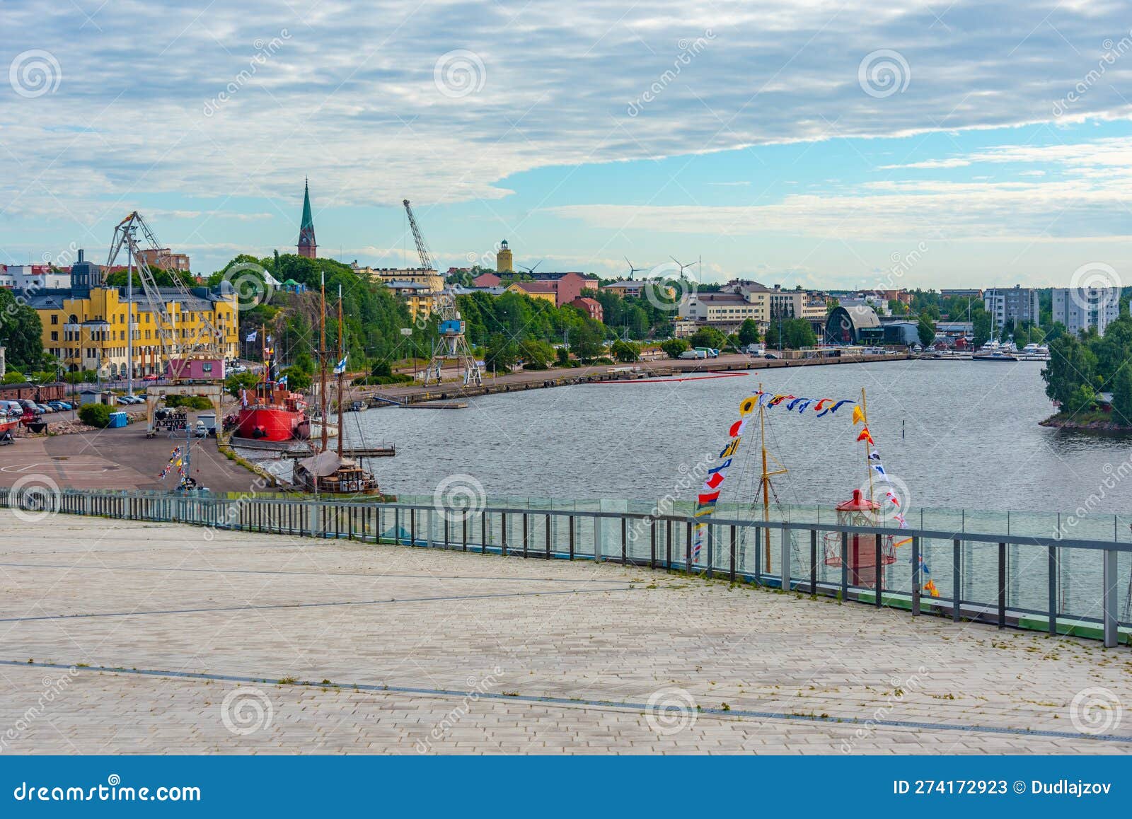 Waterfront at Port of Kotka, Finland Editorial Stock Photo - Image of ...