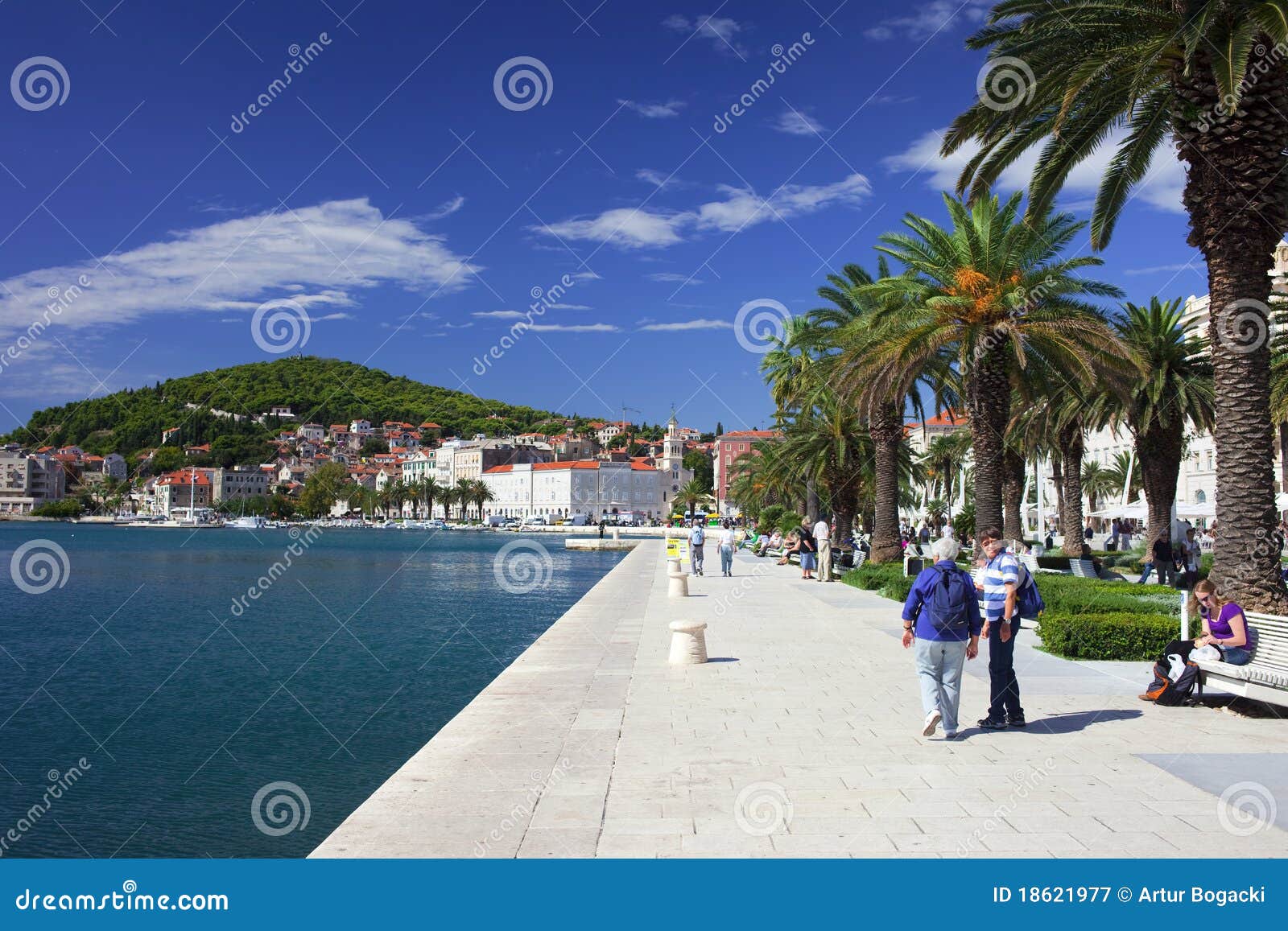 Waterfront Promenade in Split Editorial Photography - Image of ...