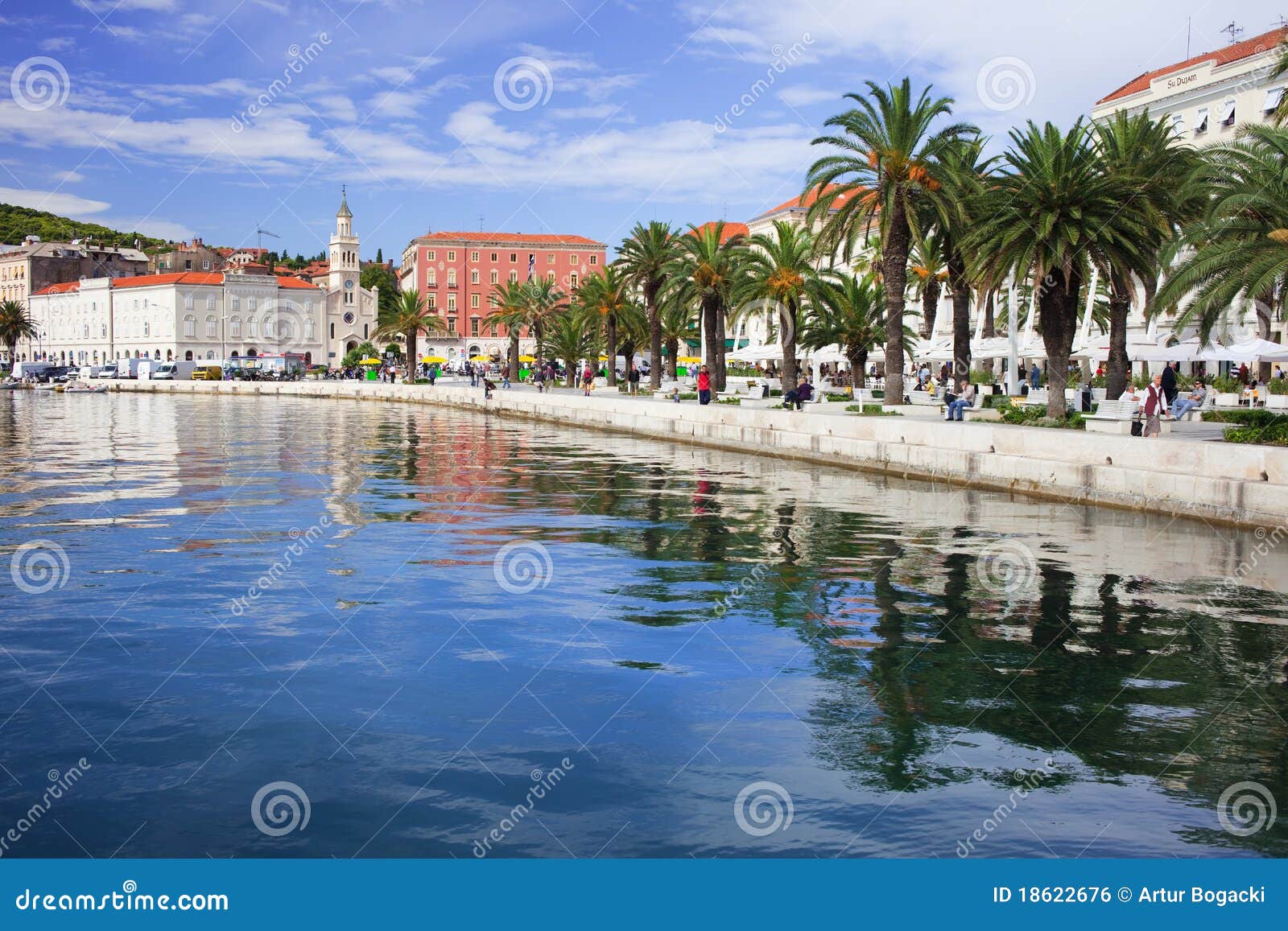 Waterfront Promenade in Split Editorial Photo - Image of landmark ...