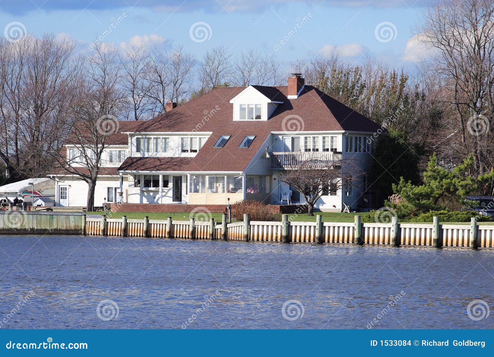 Waterfront Property stock photo. Image of bank, estate - 1533084