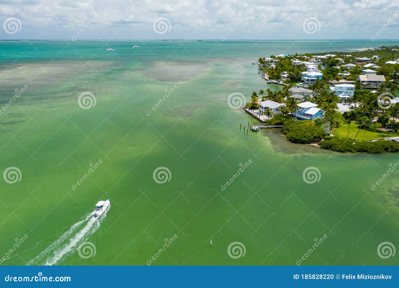 Waterfront Scene Florida Keys Stock Photo - Image of landscape, aerial ...