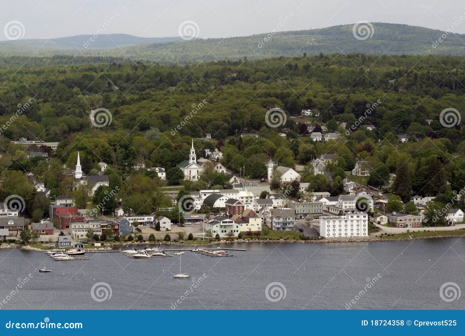 Waterfront Scenery in Bucksport Maine Stock Photo - Image of reflection ...