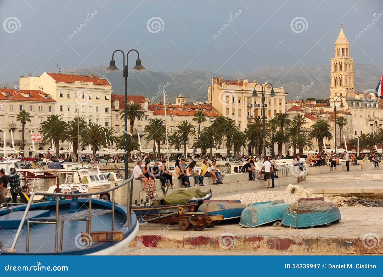 Waterfront and St Domnius Belltower. Split.Croatia Editorial ...