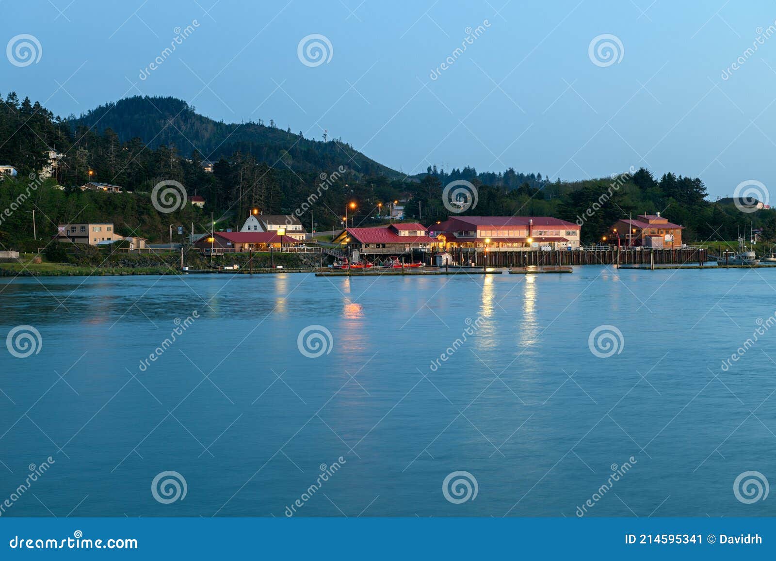 The Waterfront at Sunset in Gold Beach, Oregon, USA - April 23, 2018 ...